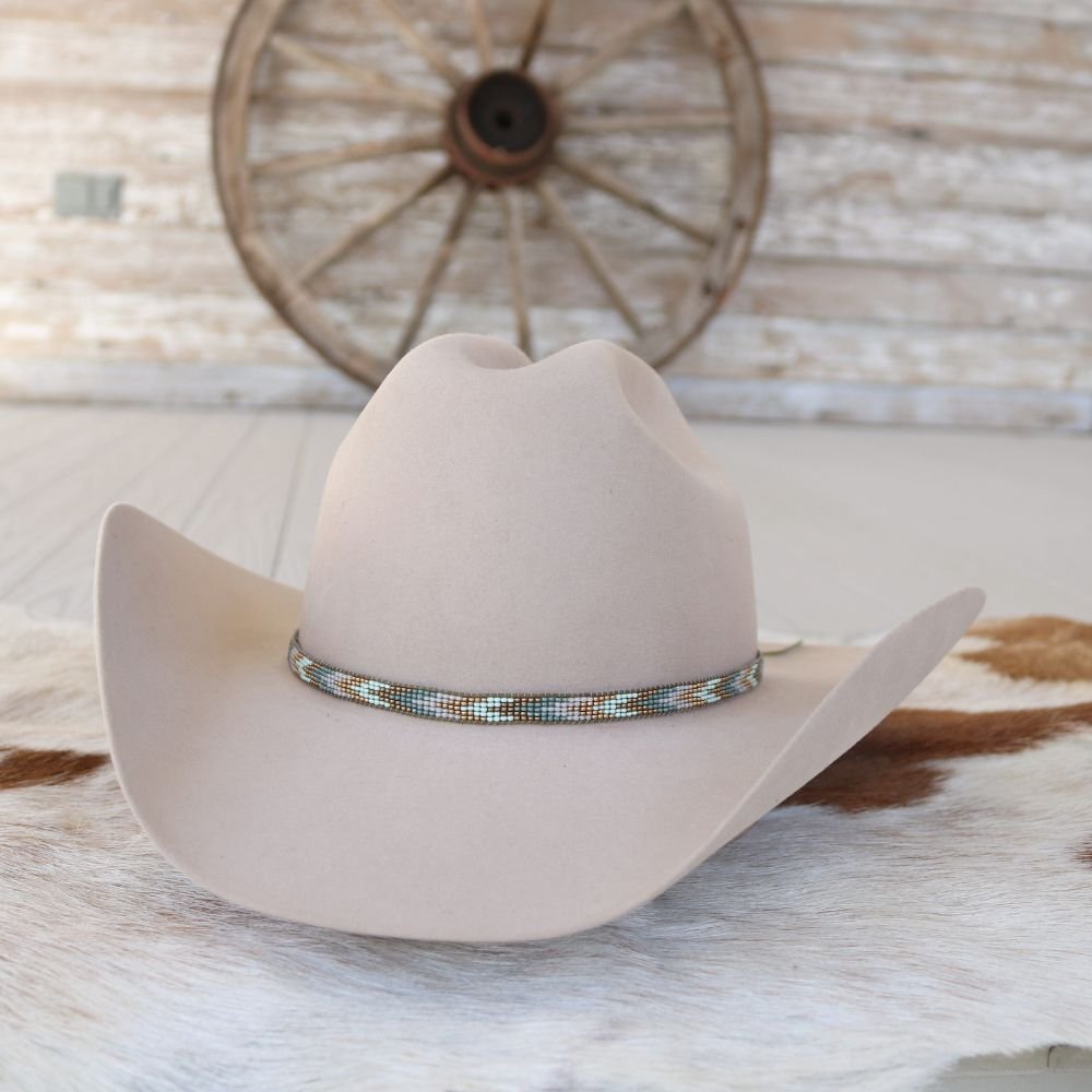 Green Chevron Beaded Hat Band – Willow Lane Hat Co.